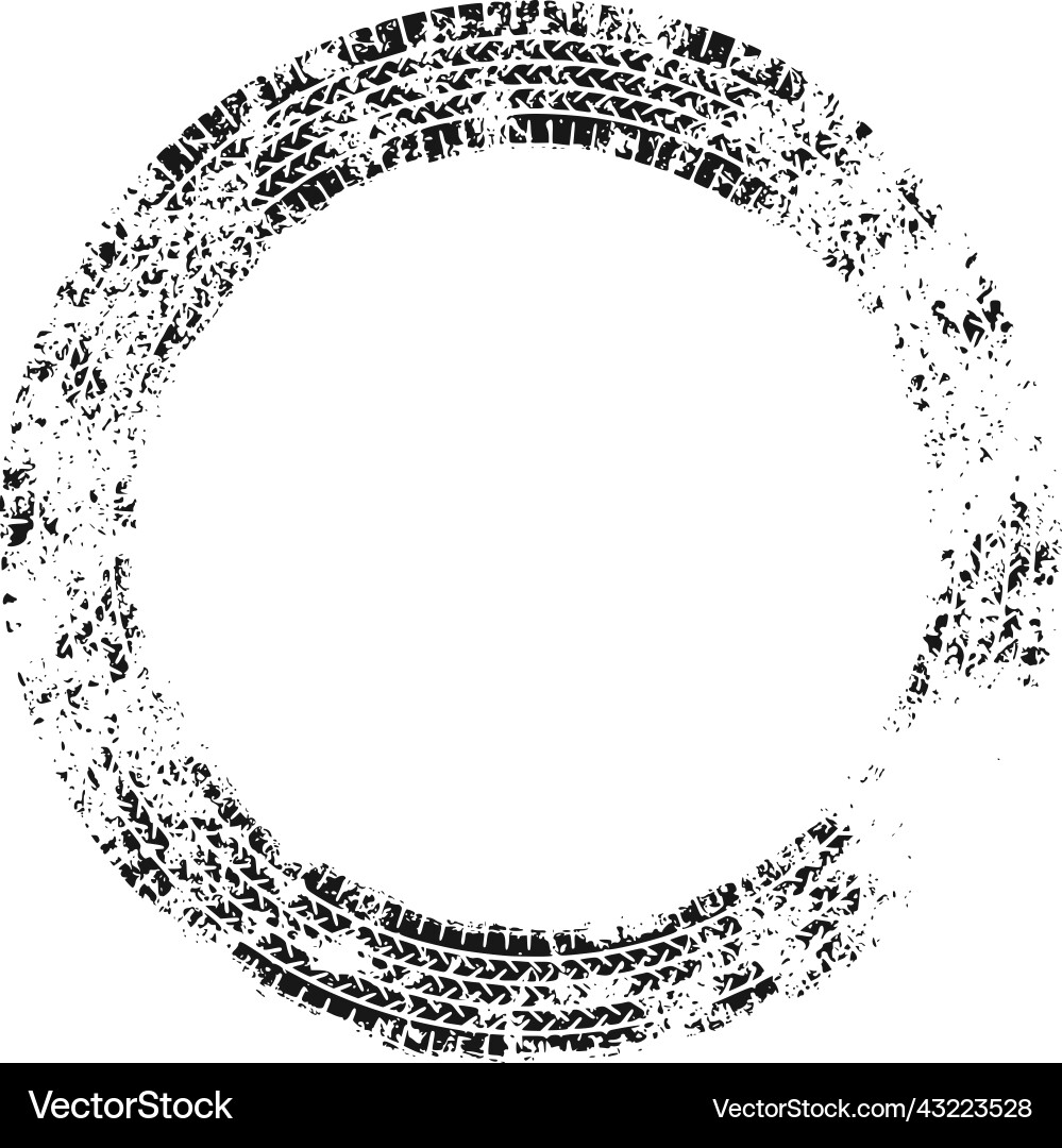 Tire Tread Grunge Circle Royalty Free Vector Image