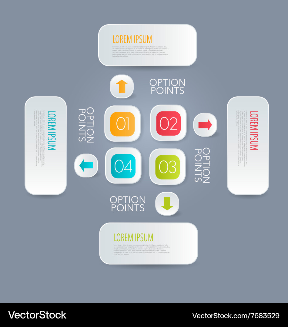 Business infographics tabs template Royalty Free Vector