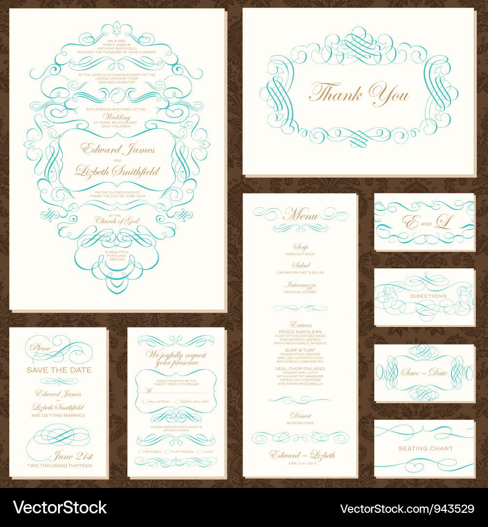 Invitation templates Royalty Free Vector Image