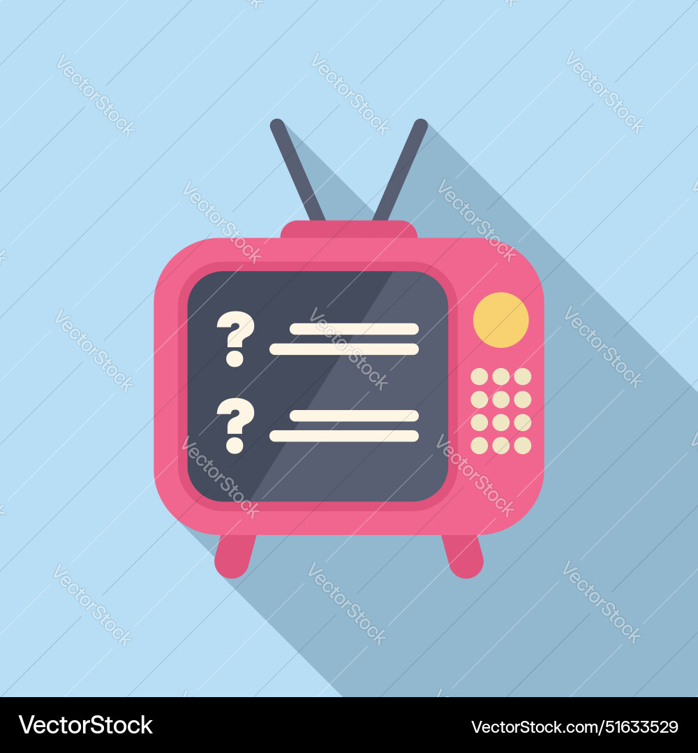Retro tv showing question marks on screen concept Vector Image