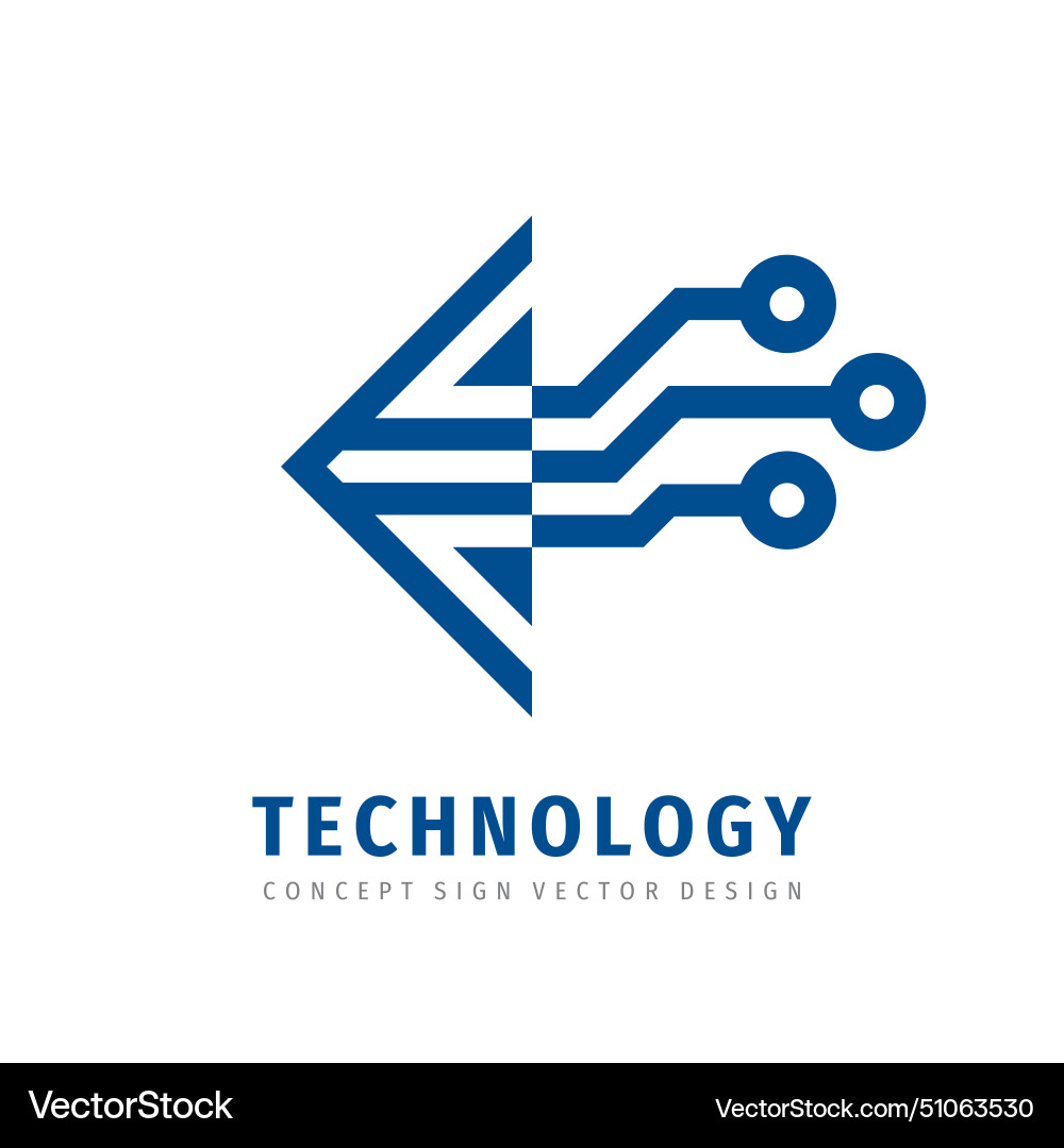 Arrow technology logo template Royalty Free Vector Image