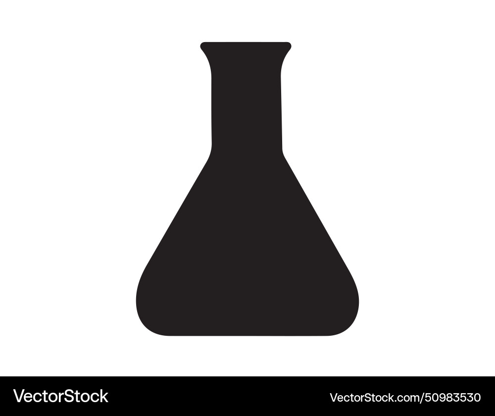 Beaker silhouette art Royalty Free Vector Image