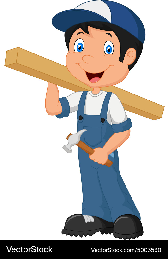 Carpenter cartoon Royalty Free Vector Image - VectorStock