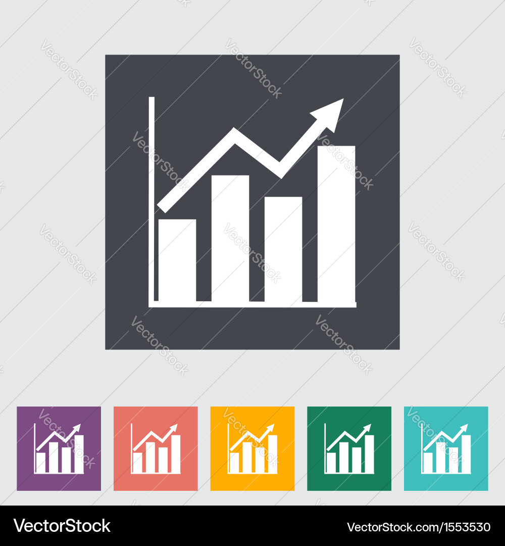 Graph Icon - Growth Chart Royalty Free Vector Image