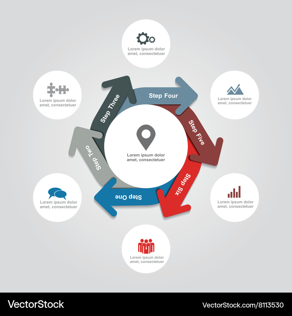 Infographic report template Royalty Free Vector Image