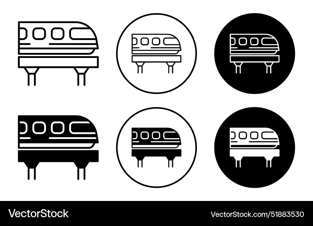 Monorail icon Royalty Free Vector Image - VectorStock