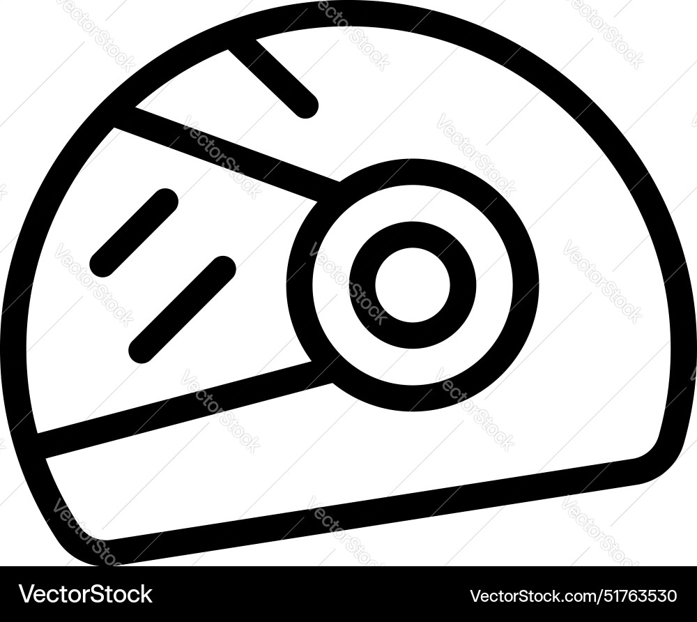 Motorcycle helmet icon simple style safety Vector Image