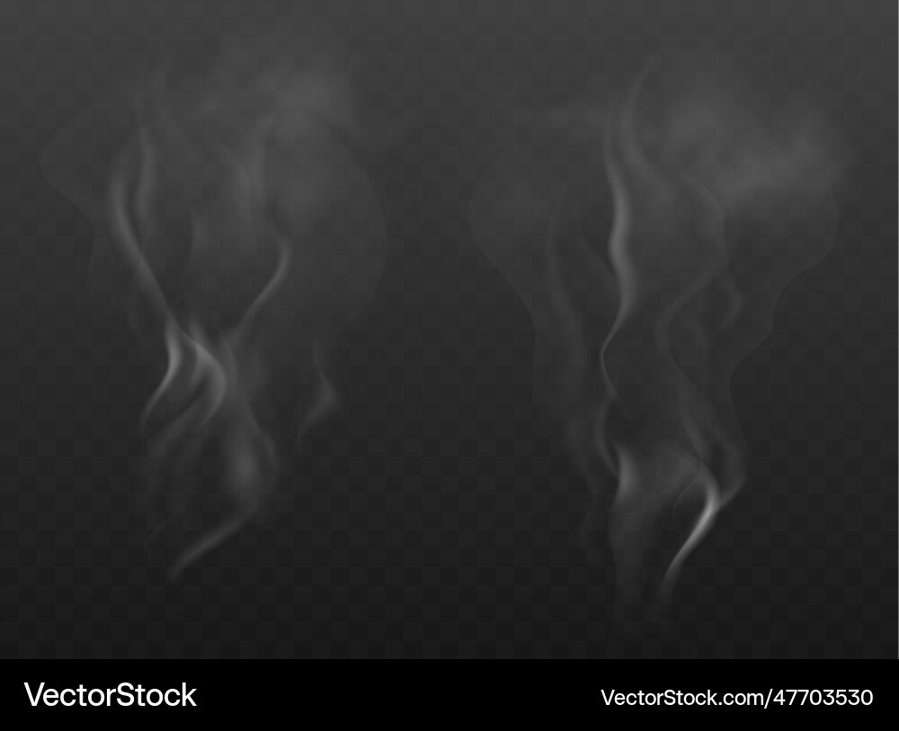 Realistic fog mist effect smoke on dark Royalty Free Vector