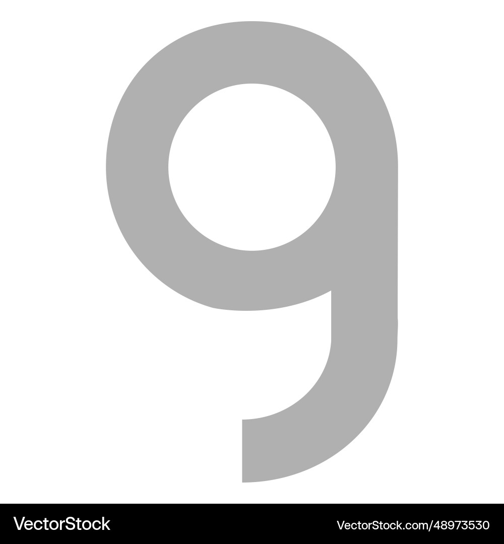 Sans serif g font Royalty Free Vector Image - VectorStock