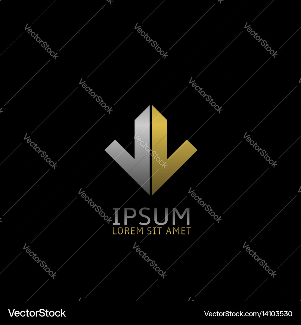 Two v letters logo Royalty Free Vector Image - VectorStock