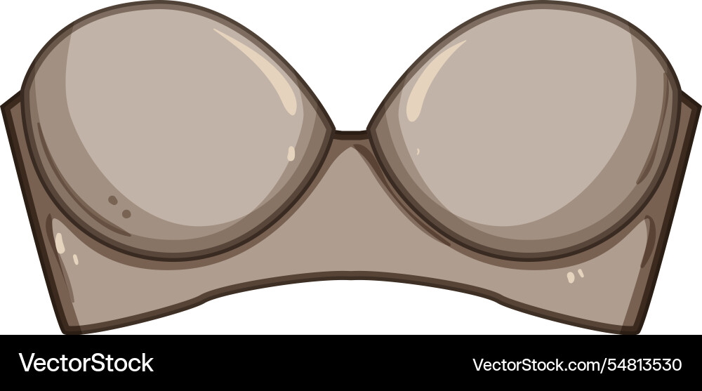 Underwire strapless bra cartoon Royalty Free Vector Image
