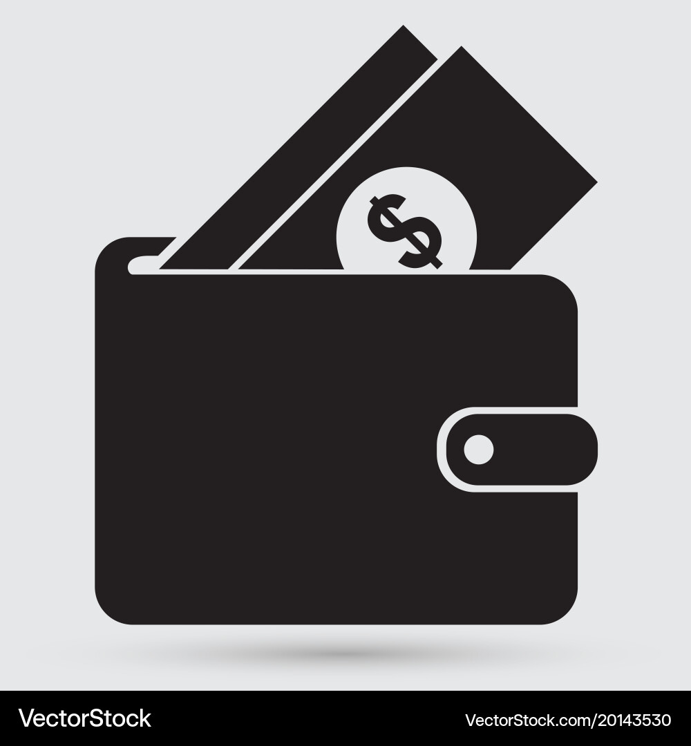 Wallet icon Royalty Free Vector Image - VectorStock