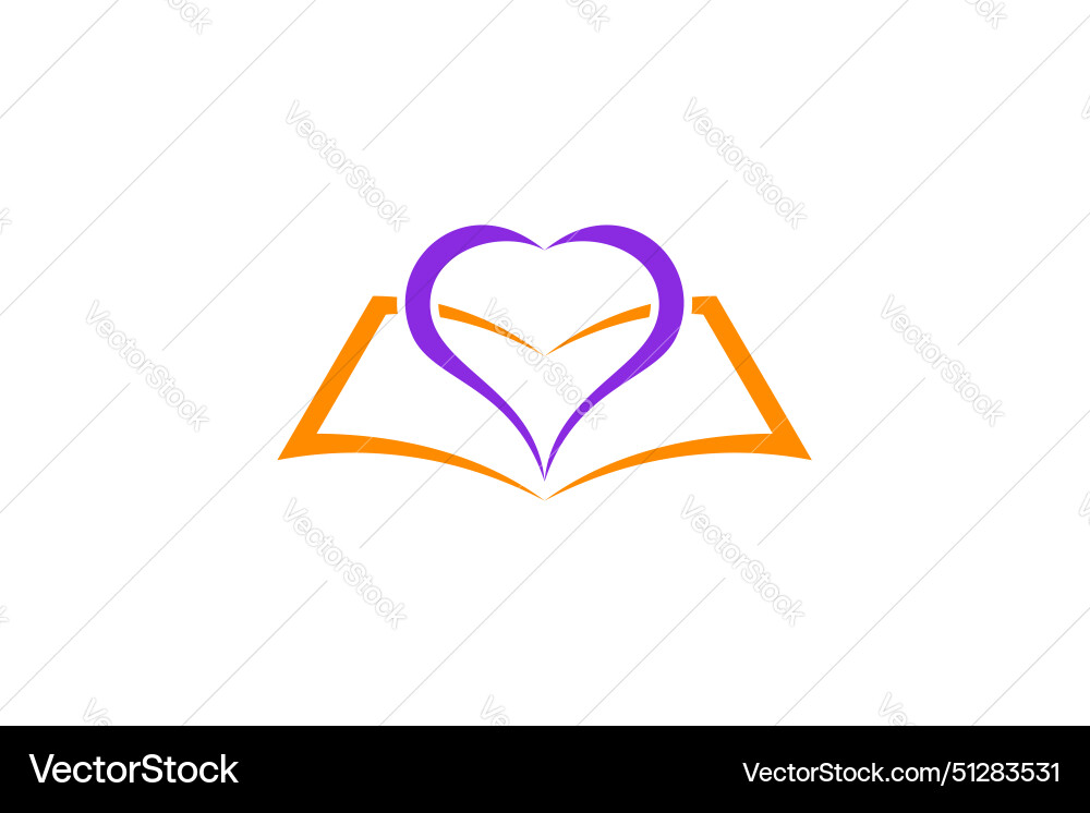 Book love logo Royalty Free Vector Image - VectorStock