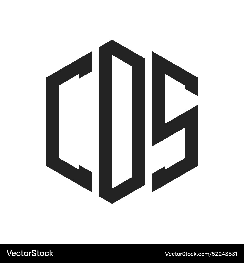 Cds logo design initial letter monogram Royalty Free Vector