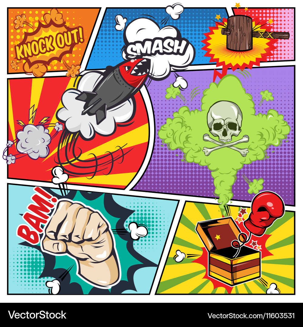 Comics book page Royalty Free Vector Image - VectorStock