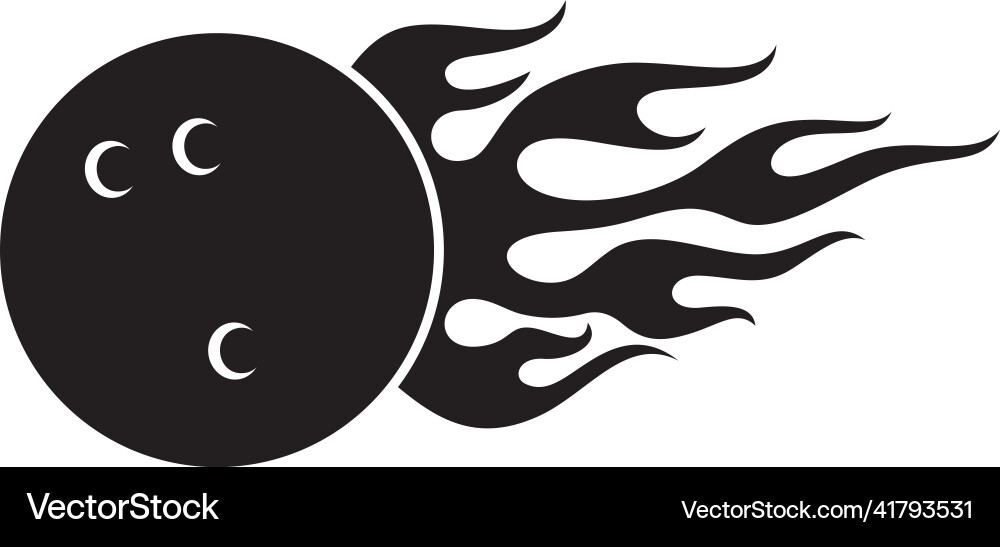 Flaming Bowling Ball Royalty Free Vector Image