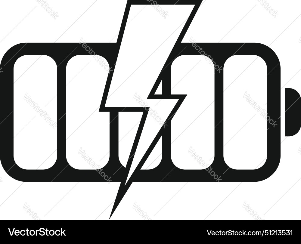 Full charging battery progress icon simple Vector Image