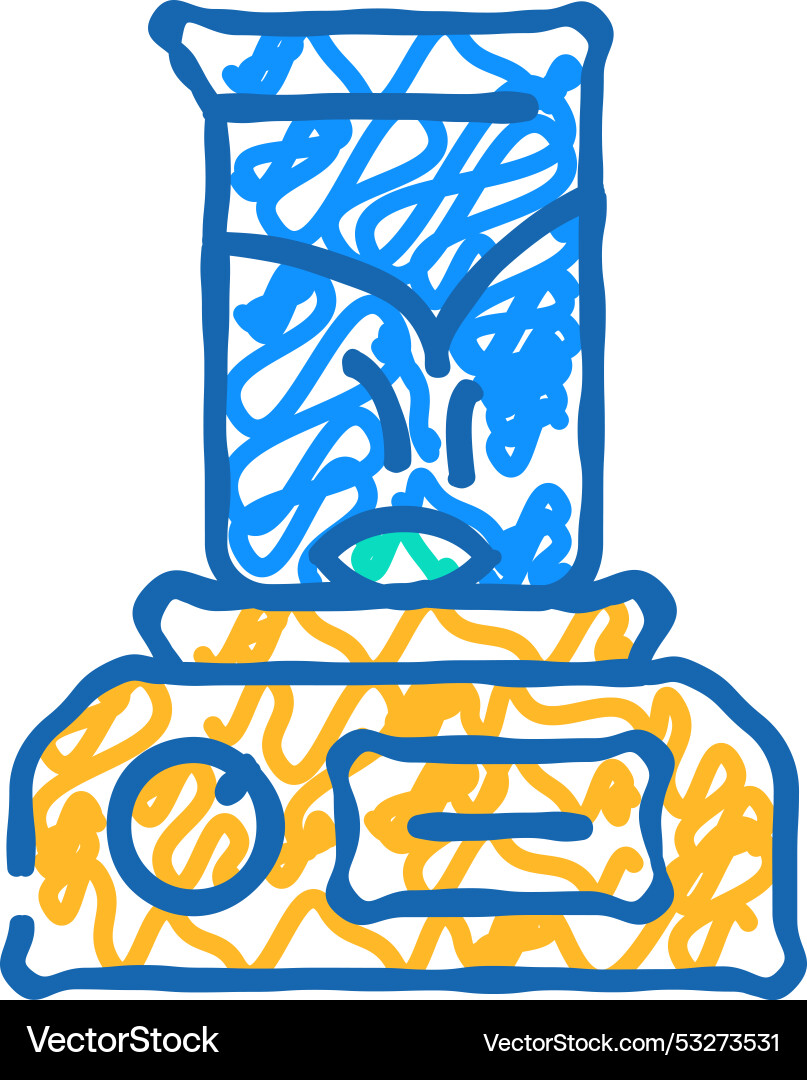 Magnetic stirrer icon doodle Royalty Free Vector Image