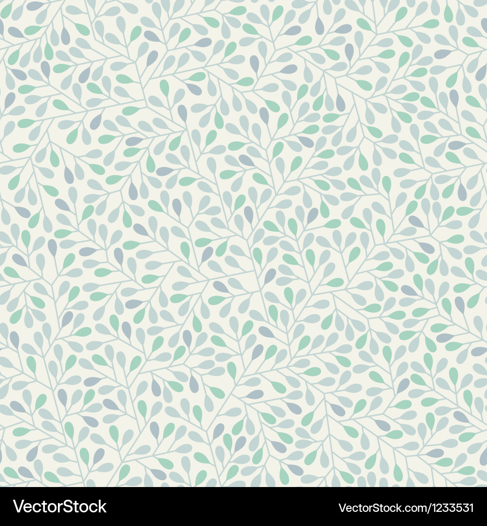 Pastel Leaf Pattern Seamless Background Royalty Free Vector