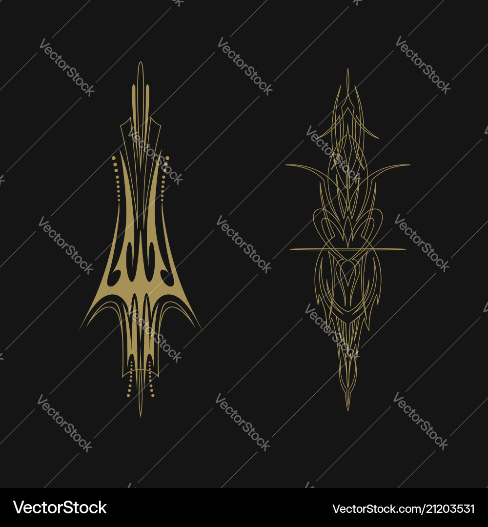 Pinstriping vehicle graphic decorative vinyl Vector Image