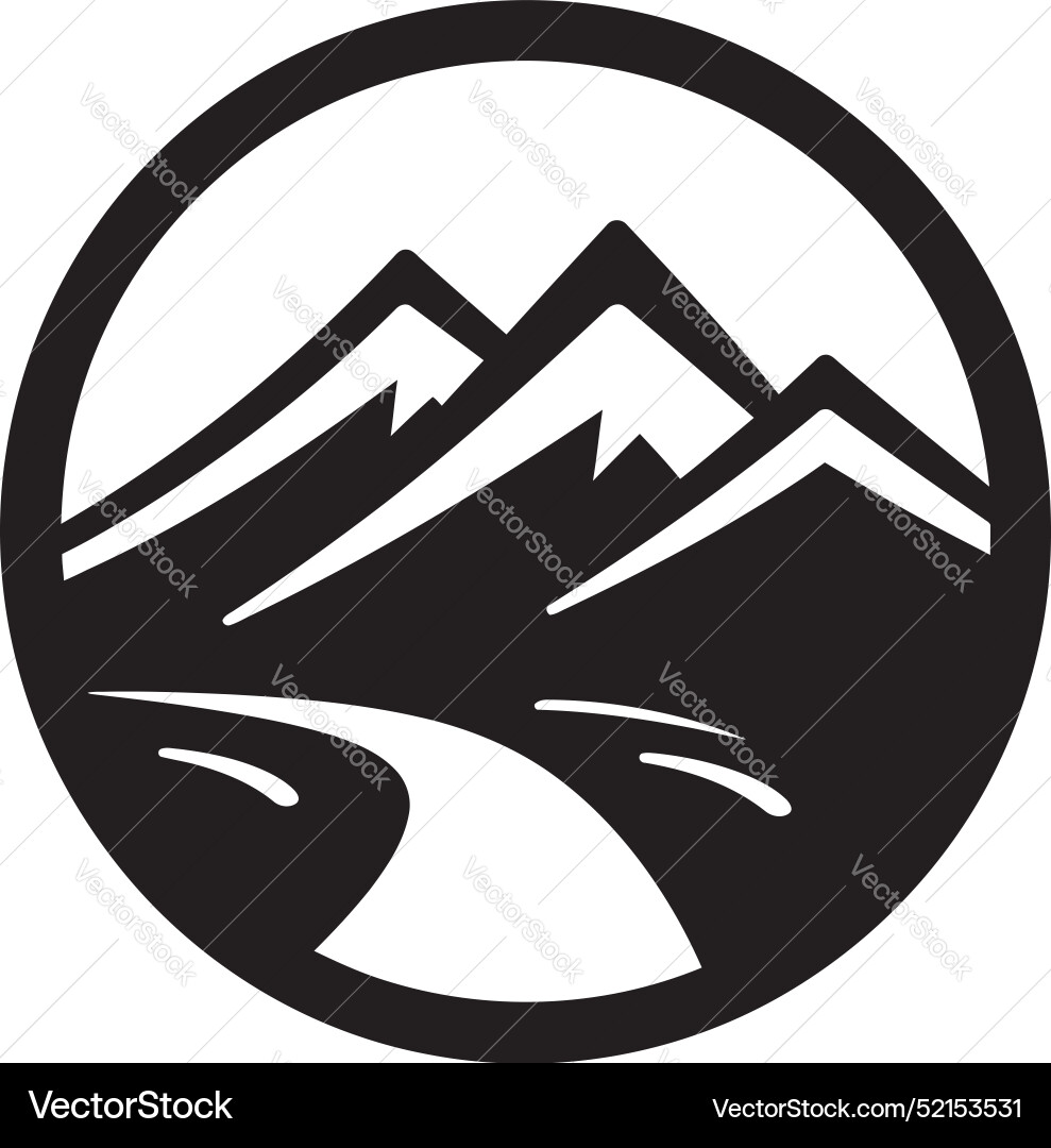 Tranquil timelessness minimalistic nature symbol Vector Image