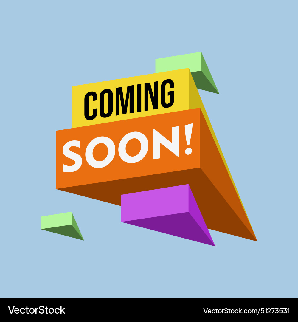 Upcoming events text announcement banner graphic Vector Image