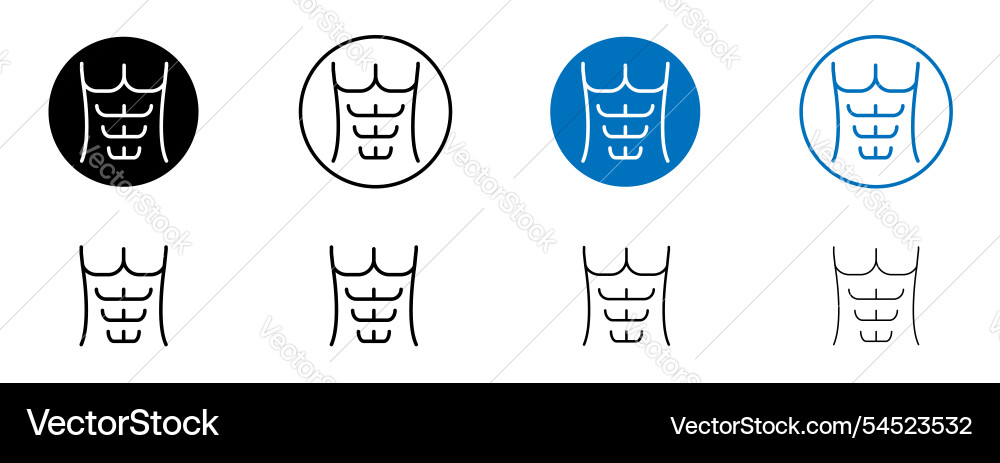 Abs icon Royalty Free Vector Image - VectorStock