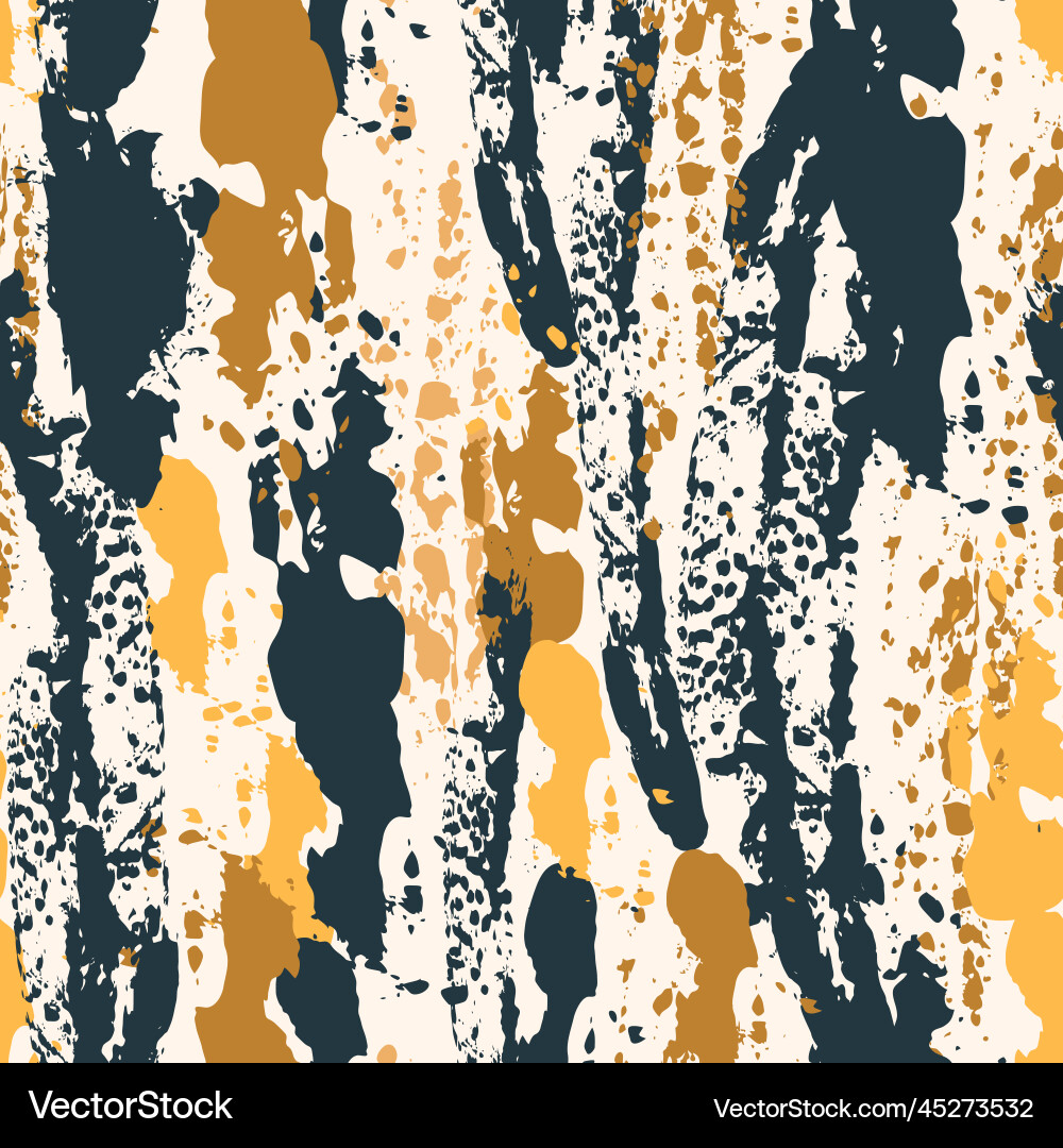 Abstract paint brush strokes seamless pattern Vector Image