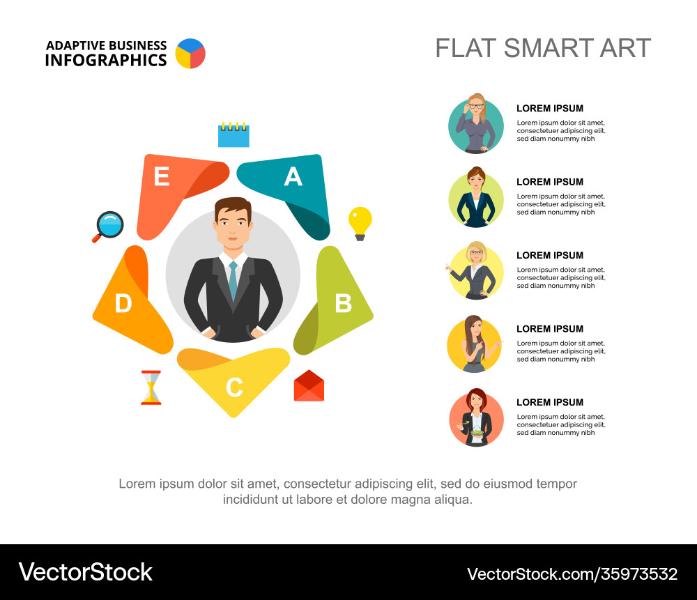Business modules slide template Royalty Free Vector Image