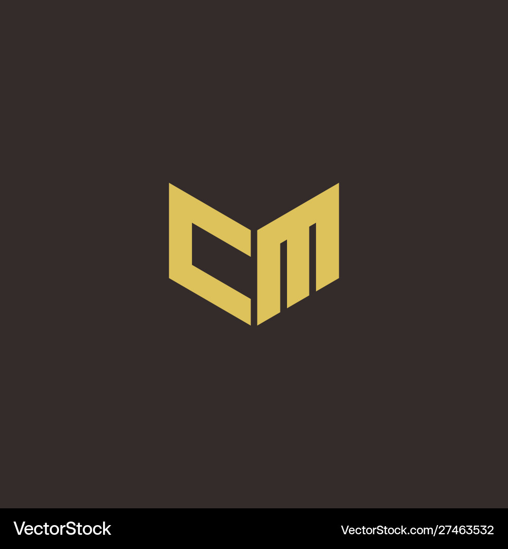 Cm logo letter initial designs template Royalty Free Vector