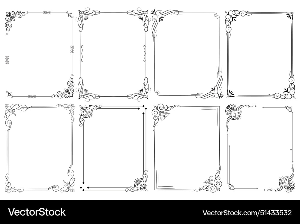 Corner frame border Royalty Free Vector Image - VectorStock