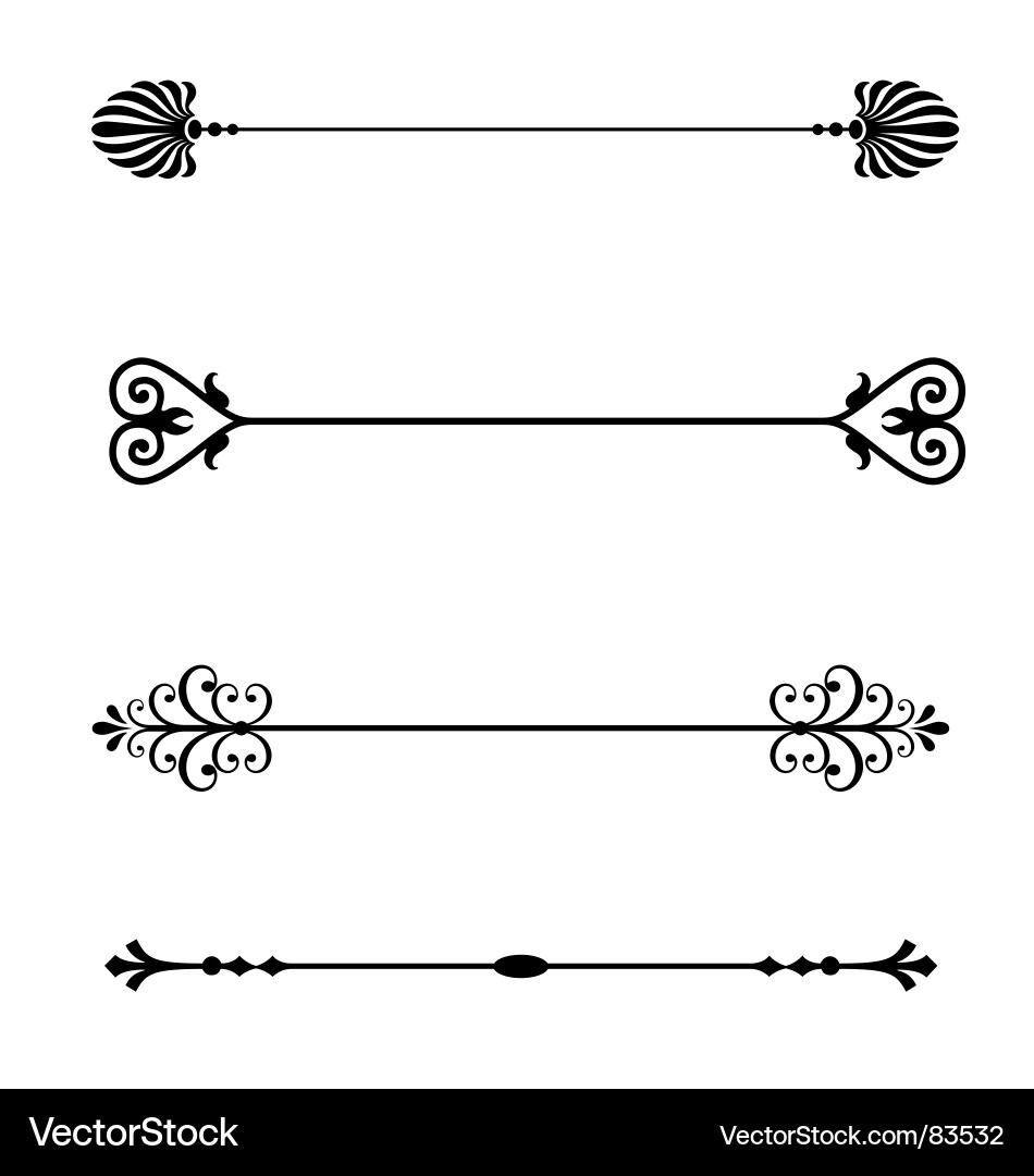 Decorative Page Dividers Royalty Free Vector Image