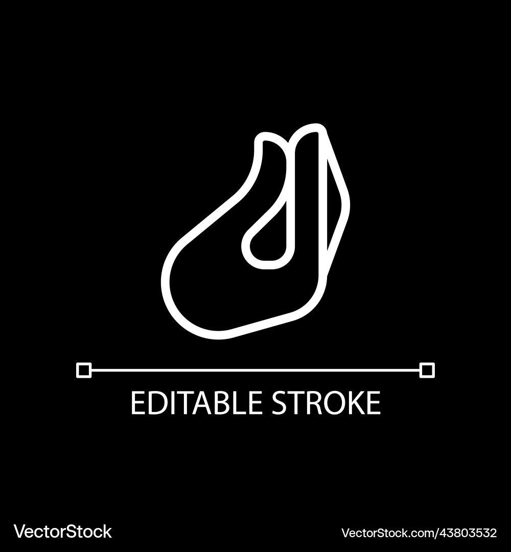 Italian hand gesture pixel perfect white linear Vector Image