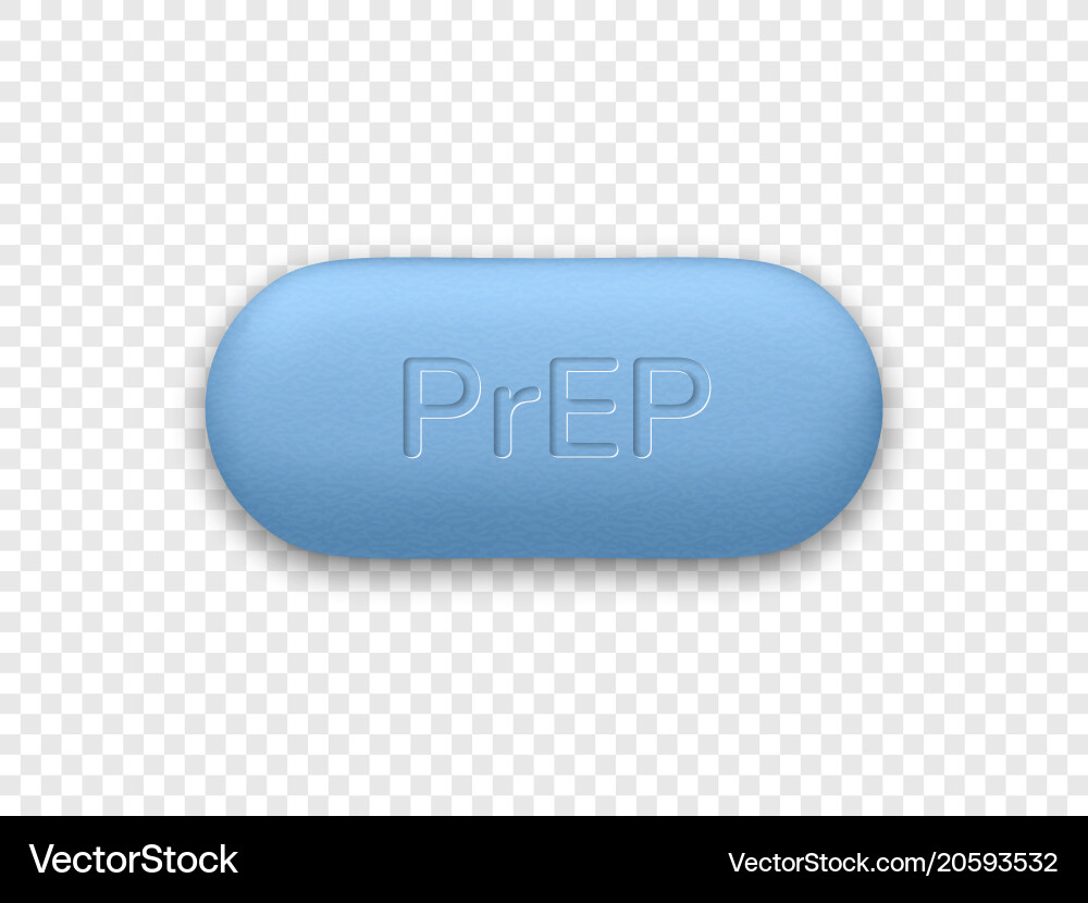 Prep Tablette hiv blaue Pille Lizenzfreies Vektorbild