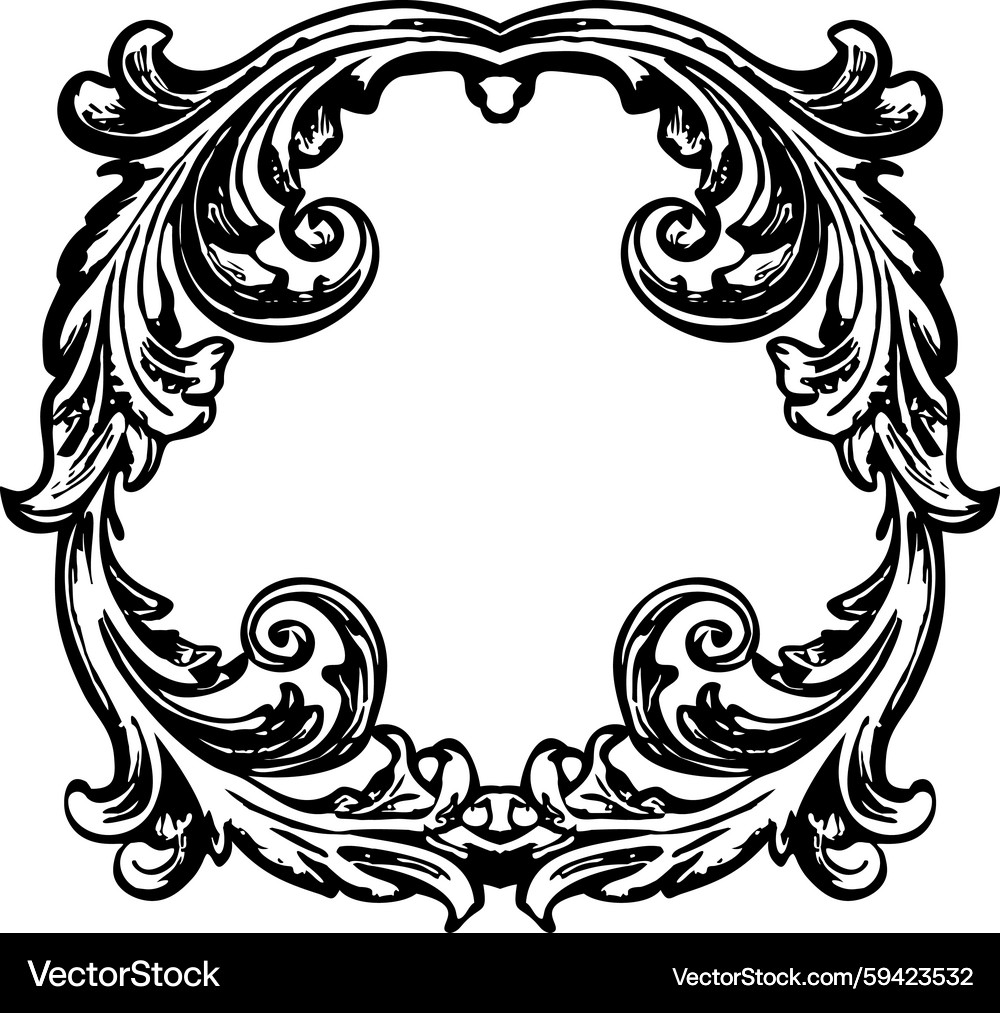 Rococo Swirl Pattern – Royalty-Free Vector | VectorStock