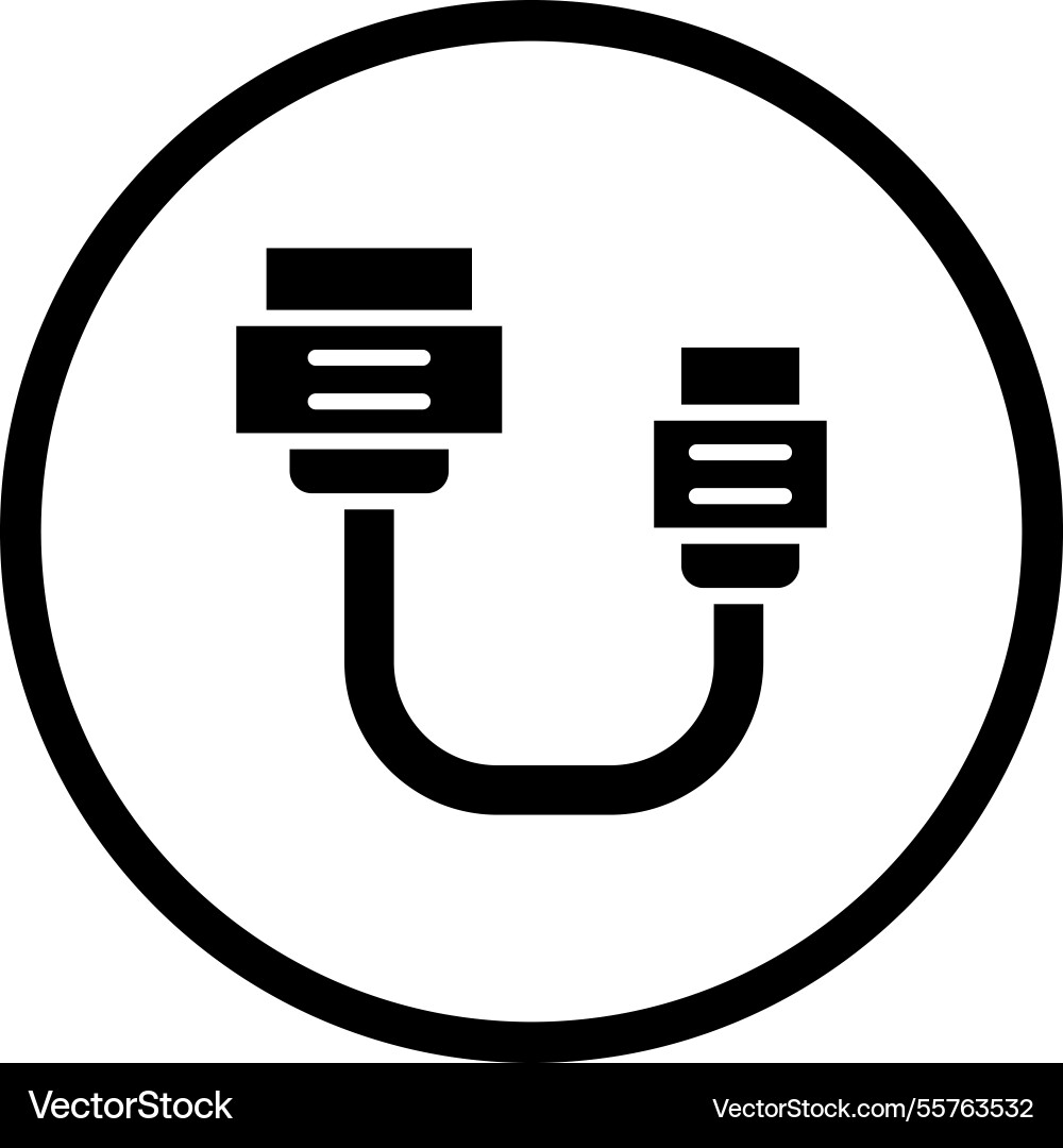 Sata cable icon design Royalty Free Vector Image