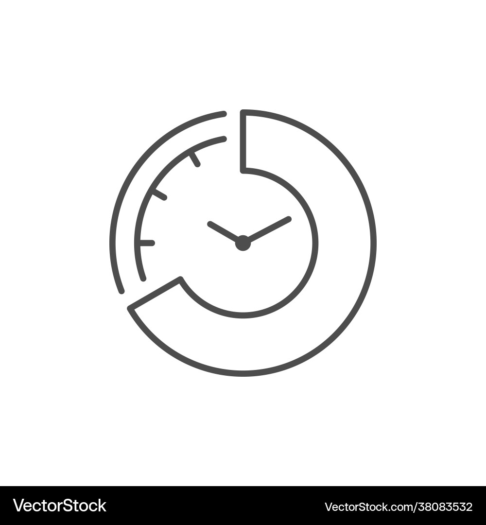 Time period line outline icon Royalty Free Vector Image