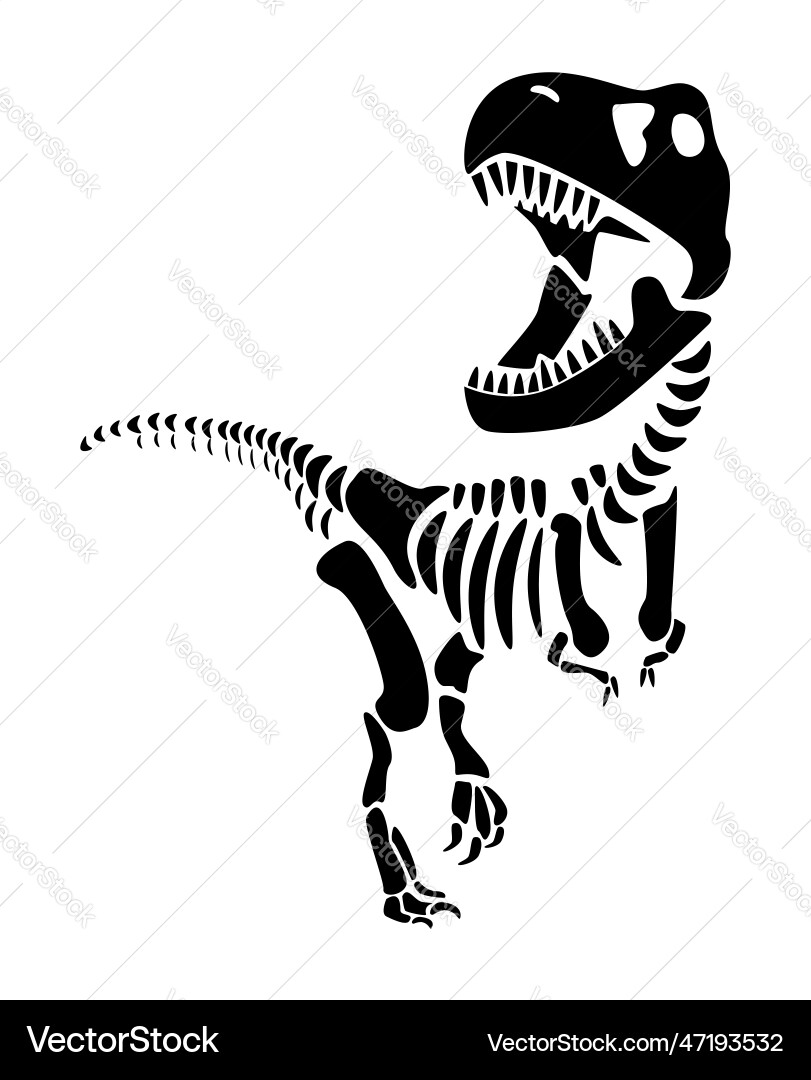 T Rex Skeleton Silhouette 1,400+ T Rex Silhouette Stock Illustrations,