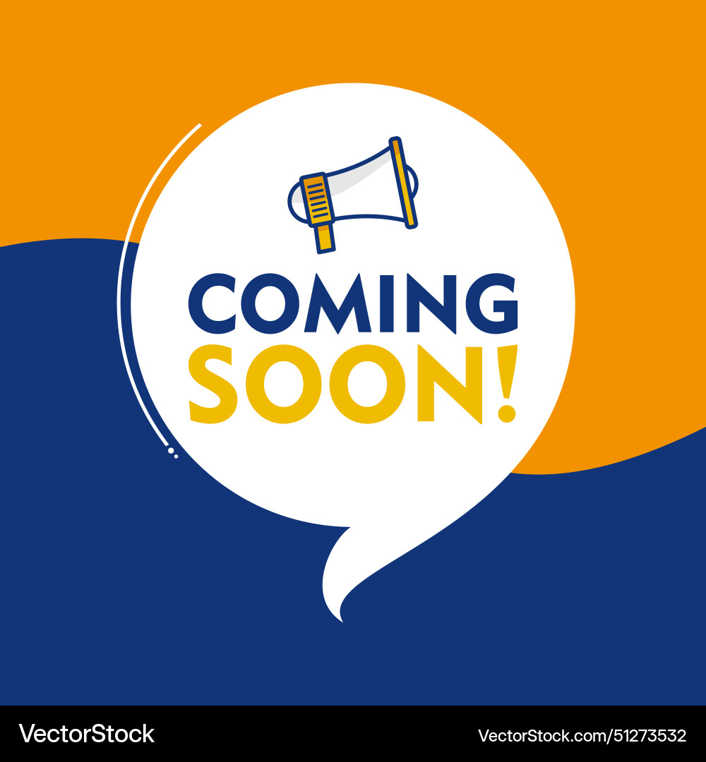 Upcoming events text announcement banner graphic Vector Image