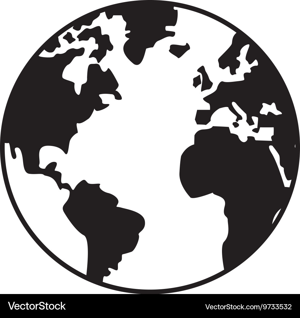 World map globe earth icon Royalty Free Vector Image World map globe earth icon Royalty Free Vector Image