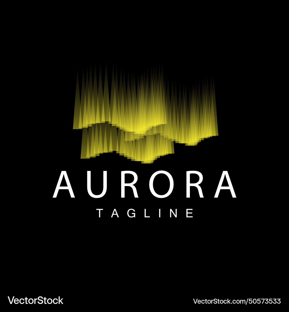 Aurora logo sky nature landscape design symbol Vector Image