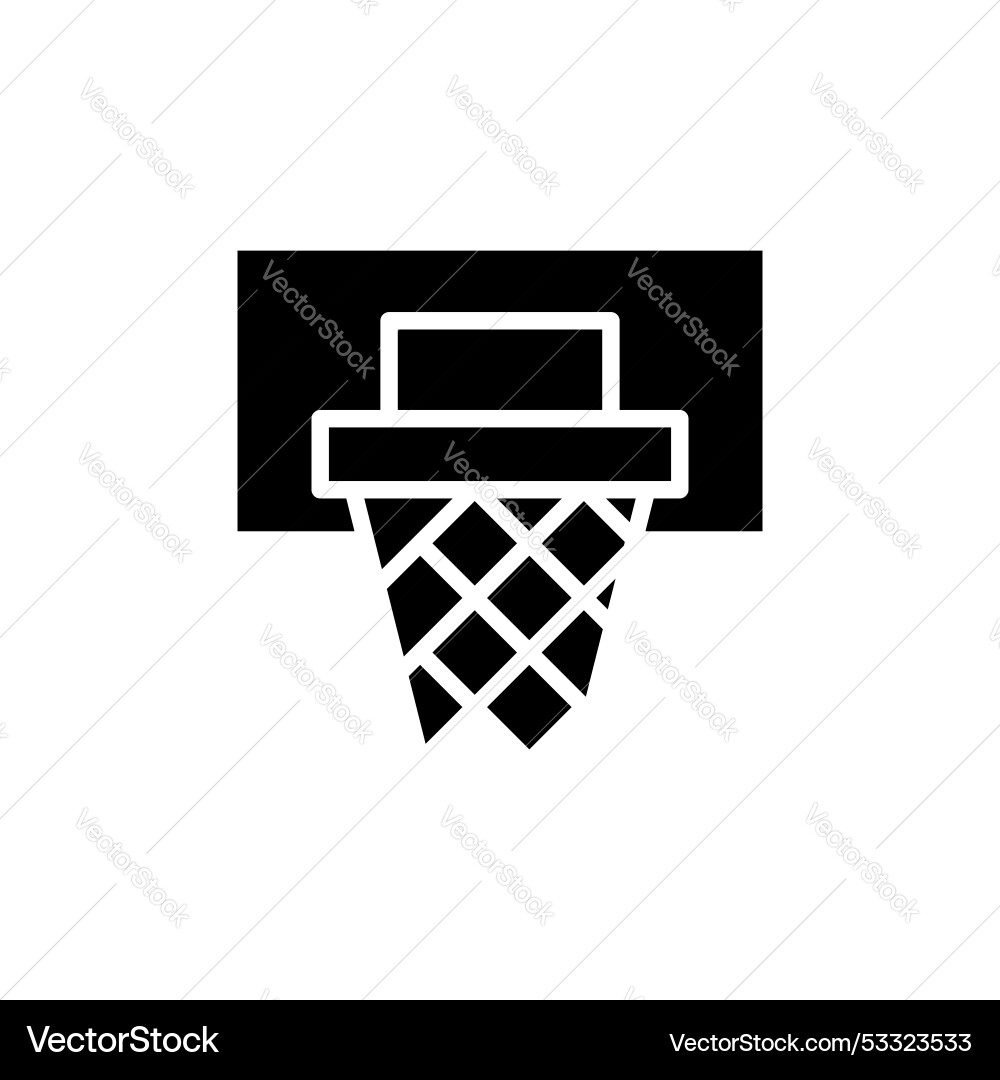 Basketball hoop icon isolated on white background Vector Image
