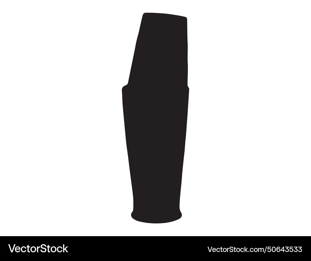 Boston shaker silhouette art Royalty Free Vector Image