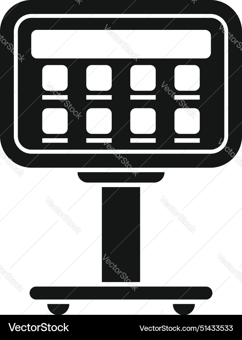 Digital led scoreboard icon isolated on white Vector Image