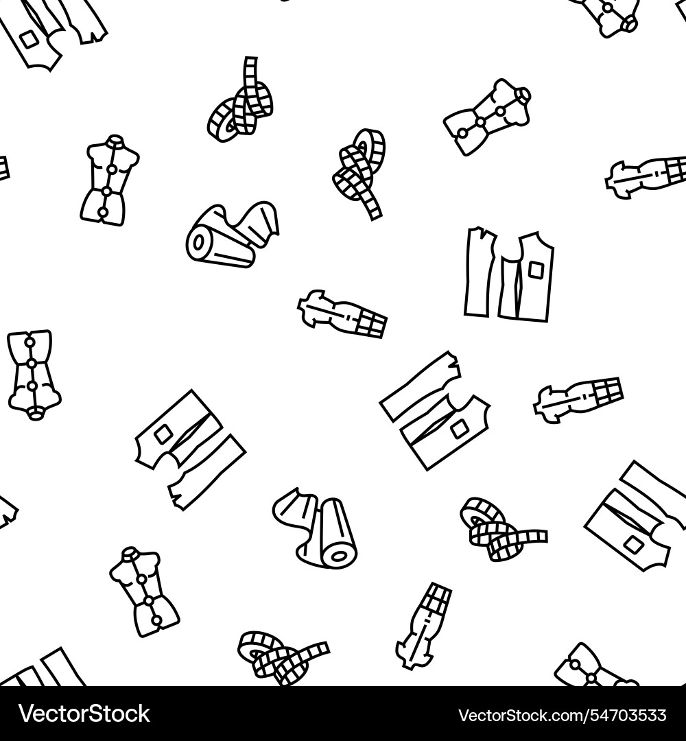 Dressmaking fashion sewing style seamless pattern Vector Image