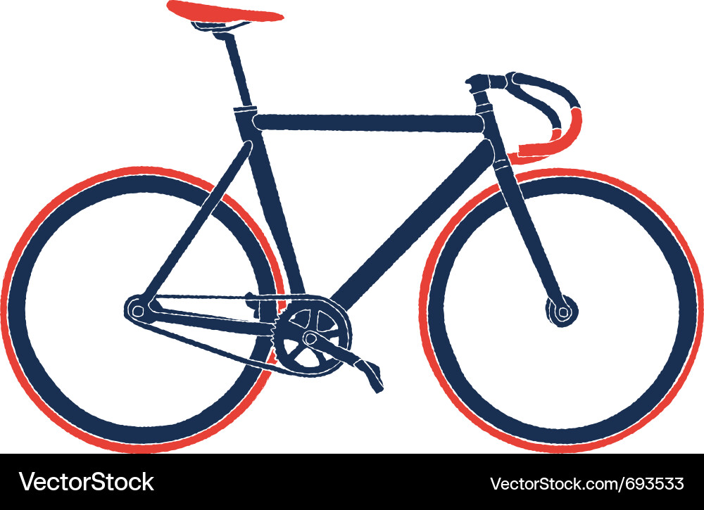 Fixed gear bicycle Royalty Free Vector Image - VectorStock