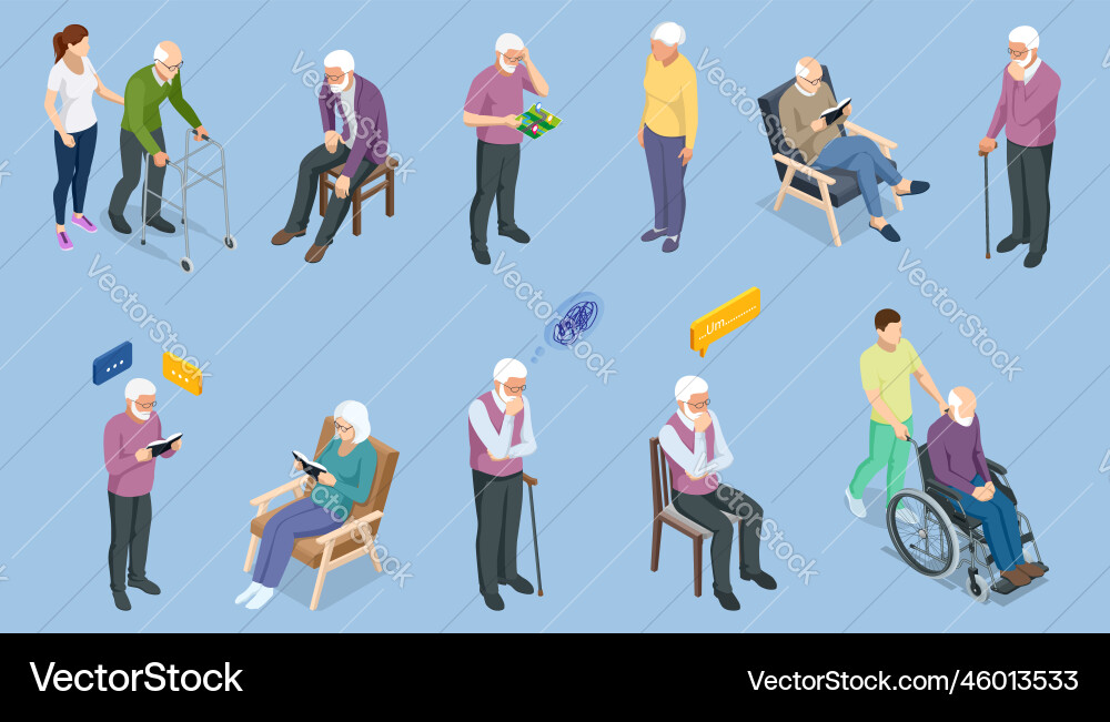 Old Man Isometric Vector Images (over 3,600)