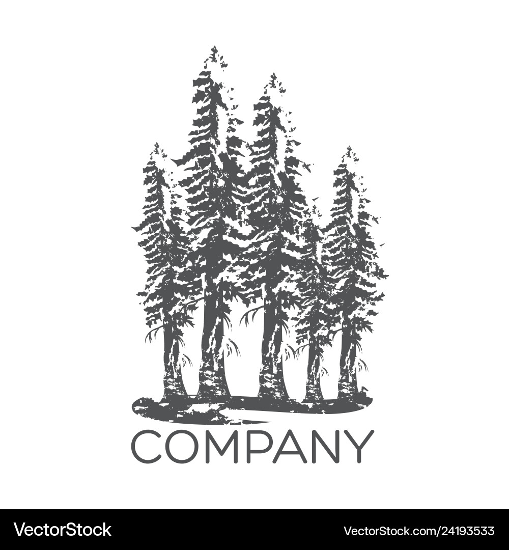 Modern Forest Tree Logo – Royalty-Free Vector | VectorStock