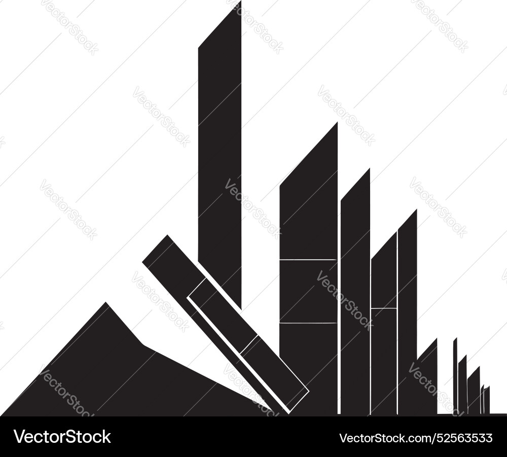 Noir niche stylish abstract black architecture Vector Image