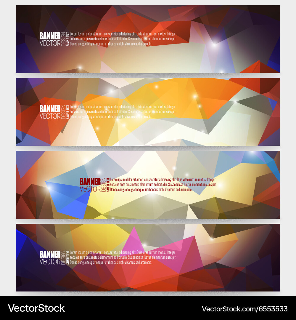 Set of modern banners abstract Royalty Free Vector Image